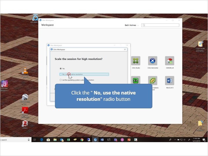 Adjusting the Resolution in Citrix – Smart Start